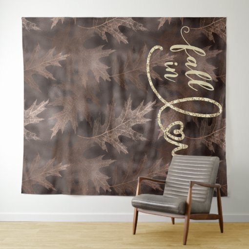 Fall in Love with Autumn | Elegant Photo Backdrop | Zazzle