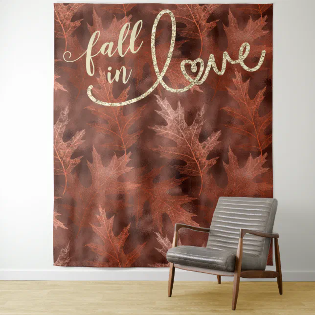 Fall in Love with Autumn | Rustic Photo Backdrop | Zazzle