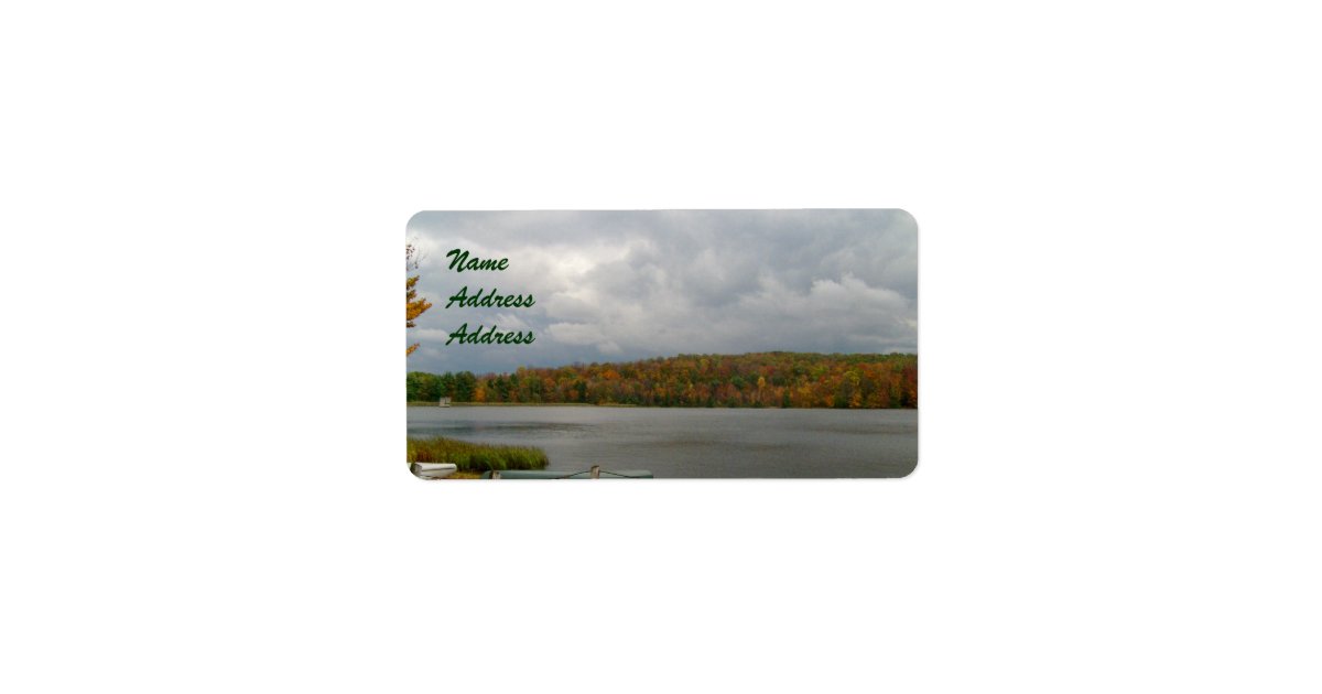 Fall/Lake Design Address Labels | Zazzle