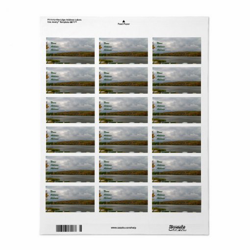 Fall/Lake Design Address Labels | Zazzle
