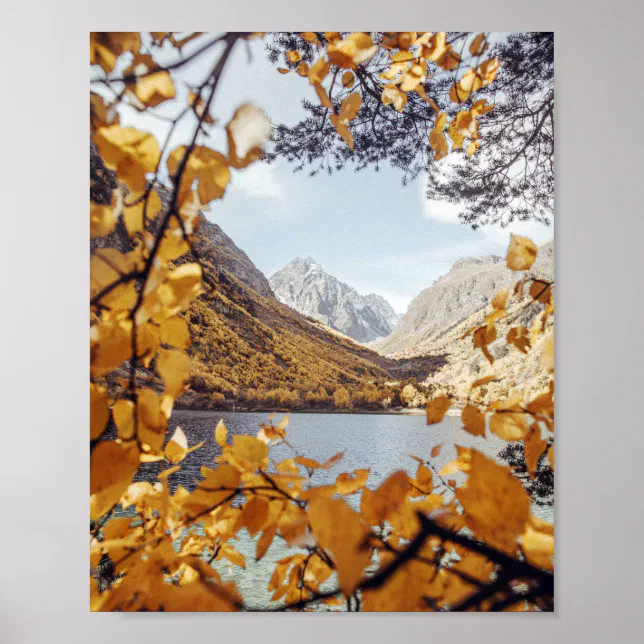 Fall Lake Spring Mountain 4k Wallpaper Simple Land Poster | Zazzle