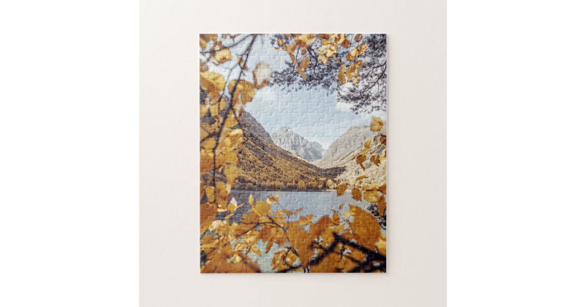 Fall Lake Spring Mountain 4k Wallpaper The Daily Jigsaw Puzzle | Zazzle