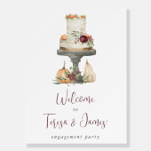 Fall Layer Cake Personalized Event Welcome Sign | Zazzle