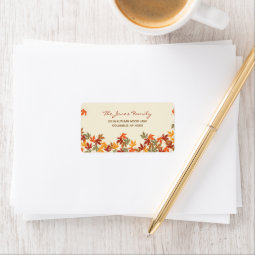 Fall Leaves Address Label | Zazzle
