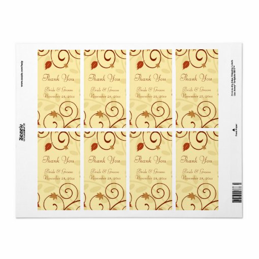 Fall Leaves Autumn Wedding Labels | Zazzle