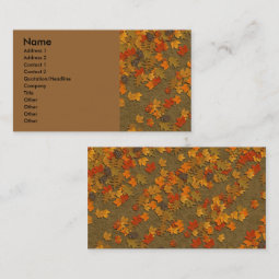 Fall Leaves Business Card | Zazzle