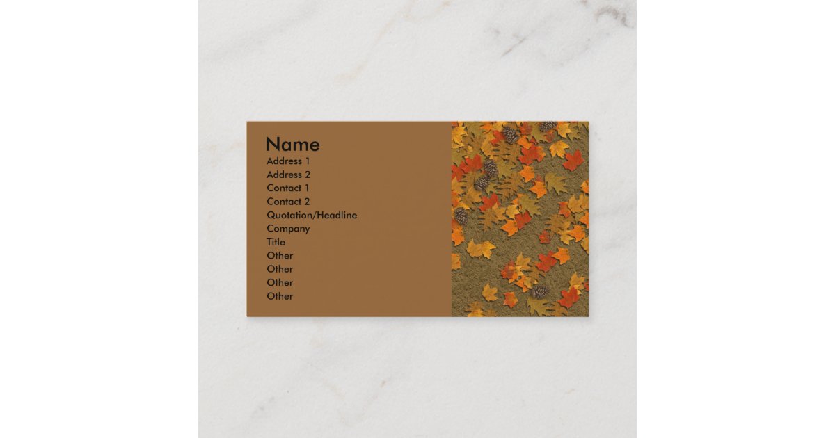 Fall Leaves Business Card | Zazzle