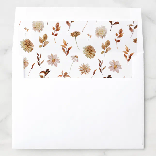 Fall Leaves Envelope Liner | Zazzle