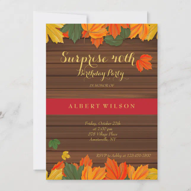 Fall Leaves Invitation | Zazzle