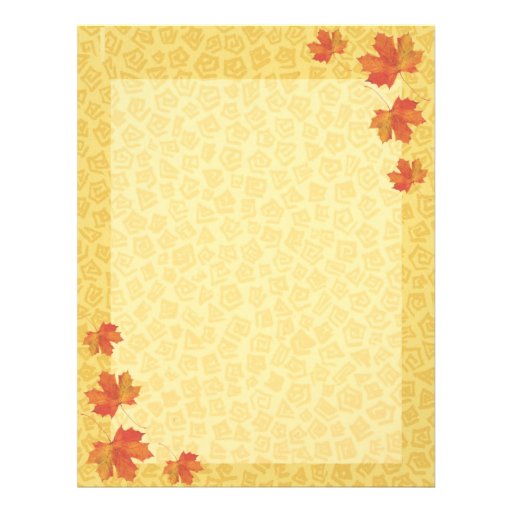 Fall Leaves Letterhead | Zazzle