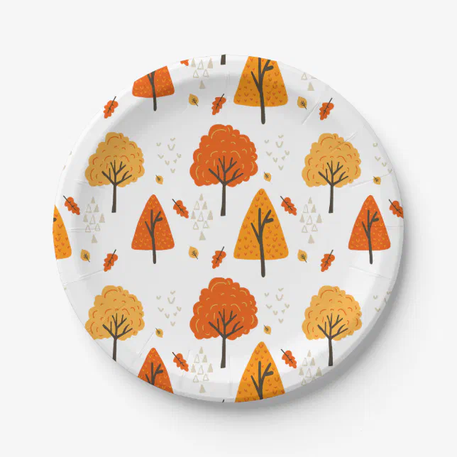Fall Leaves Paper Plates | Zazzle