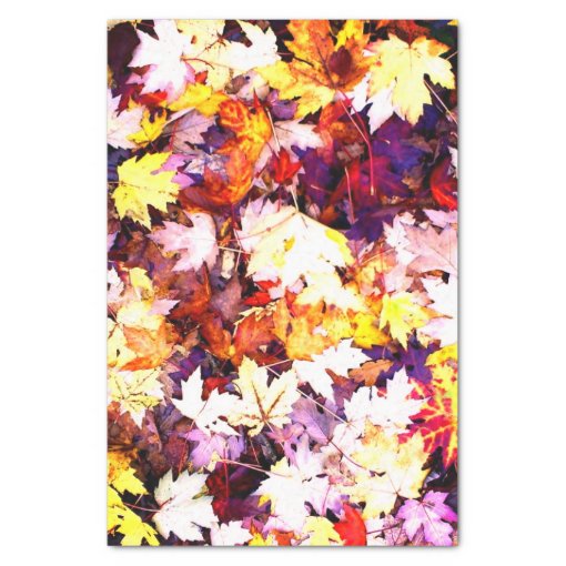 Fall leaves photo print custom decoupage crafts tissue paper | Zazzle