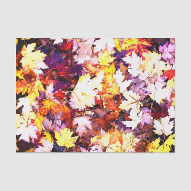 Fall leaves photo print custom decoupage crafts tissue paper | Zazzle