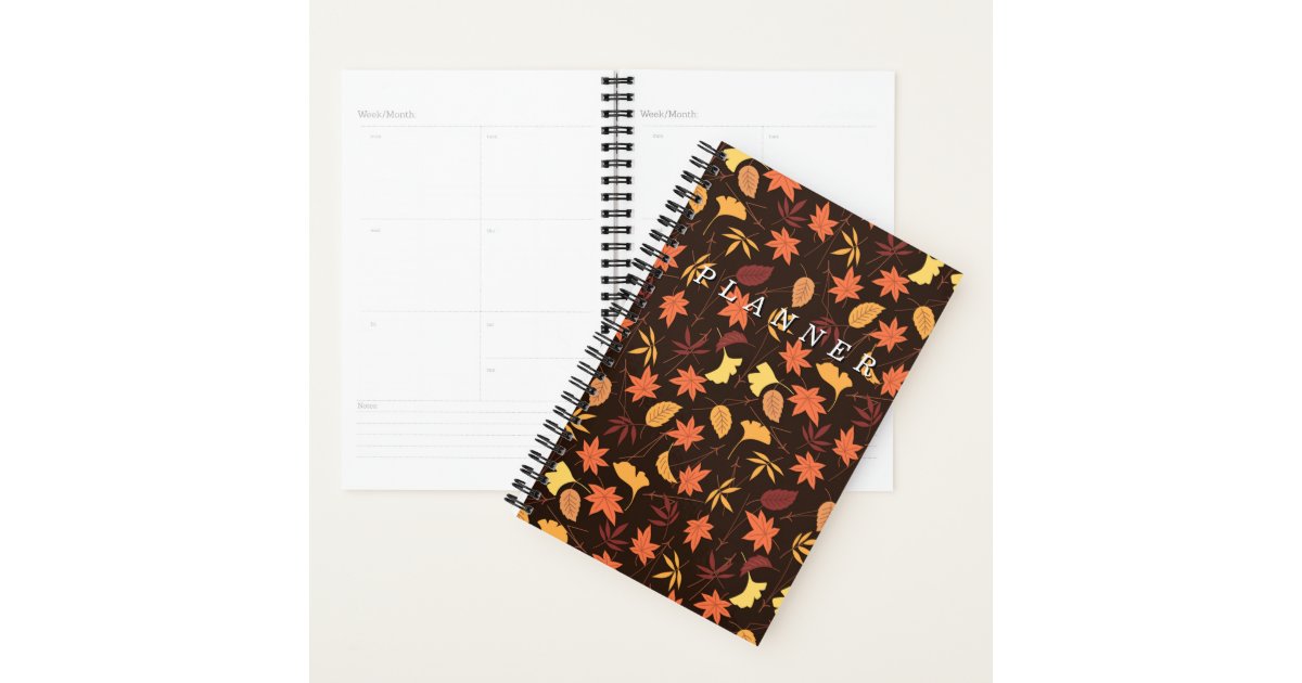 Fall Leaves Planner | Zazzle