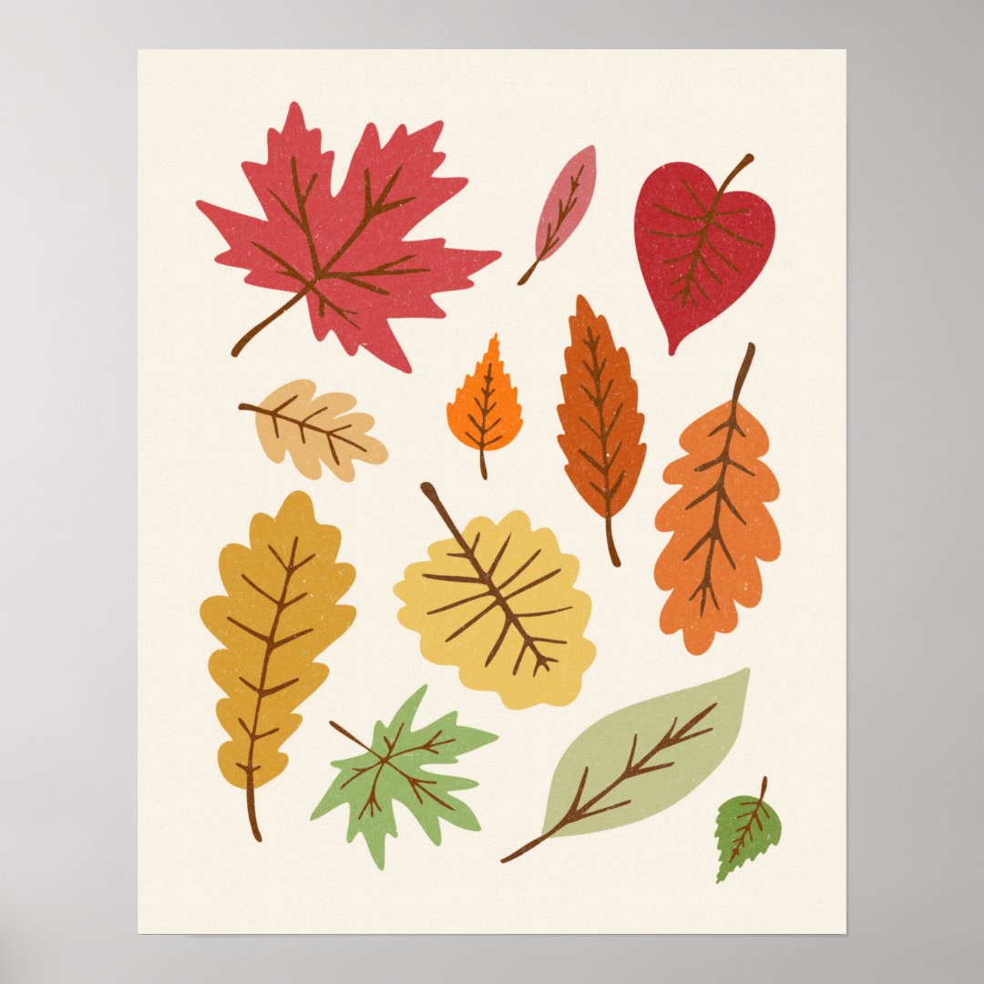 Fall Leaves Poster | Zazzle
