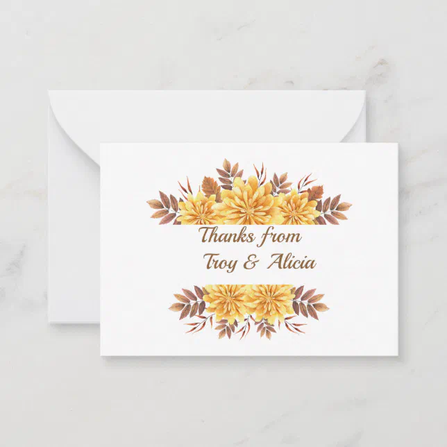 Fall Leaves Thank You Card | Zazzle