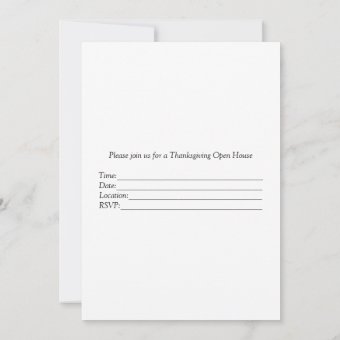 Fall Leaves Thanksgiving Open House Invitation | Zazzle