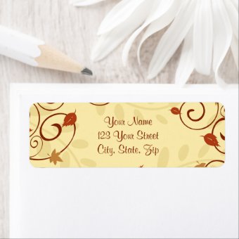Fall Leaves Thanksgiving Return Address Labels | Zazzle