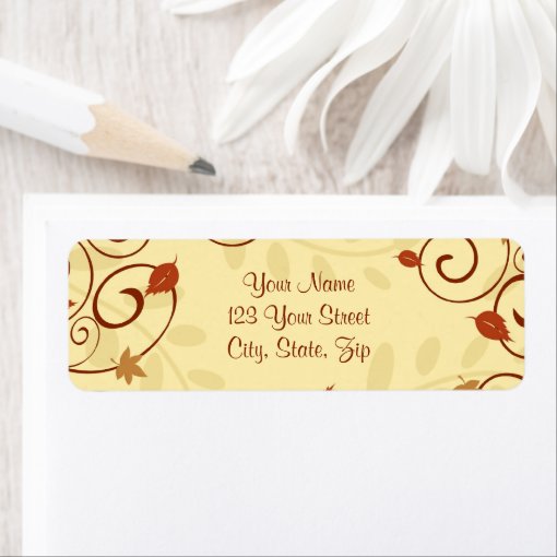 Fall Leaves Thanksgiving Return Address Labels | Zazzle