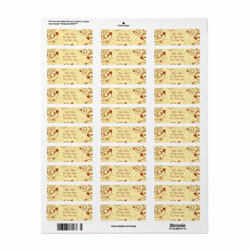 Fall Leaves Thanksgiving Return Address Labels | Zazzle