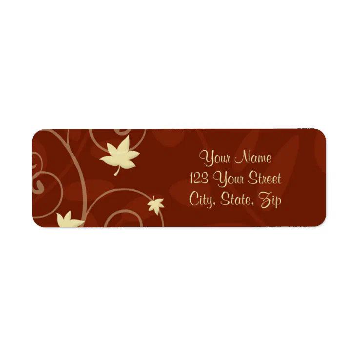 Fall Leaves Thanksgiving Return Address Labels | Zazzle