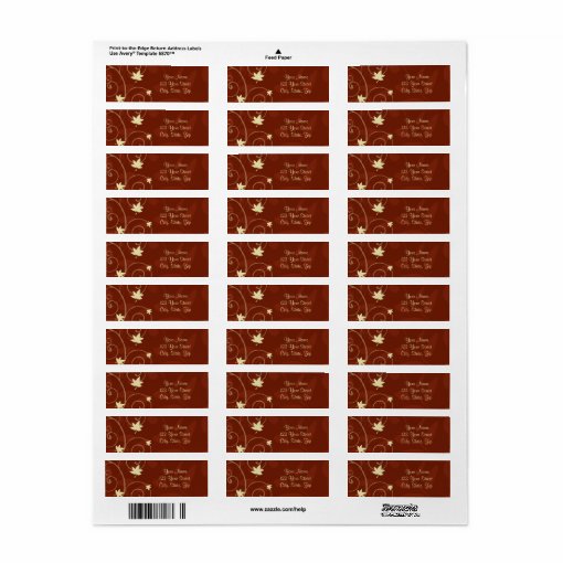 Fall Leaves Thanksgiving Return Address Labels | Zazzle