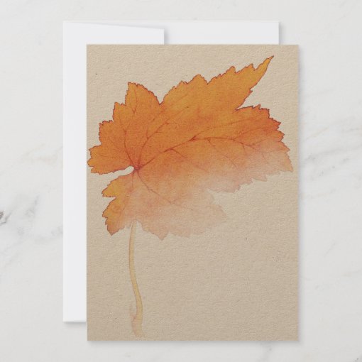 Fall Leaves Watercolor Autumn Invitation | Zazzle