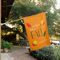 Fall Leaves Weatherproof Personalized House Flag | Zazzle