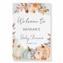 Fall Little Pumpkin Baby Shower Welcome Sign | Zazzle
