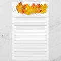 Fall Maple Leaf Border, Lined Writing Paper | Zazzle