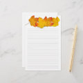 Fall Maple Leaf Border, Lined Writing Paper | Zazzle