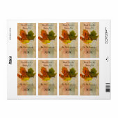 Fall Maple Leaf on Faux Handmade Paper Wine Label | Zazzle