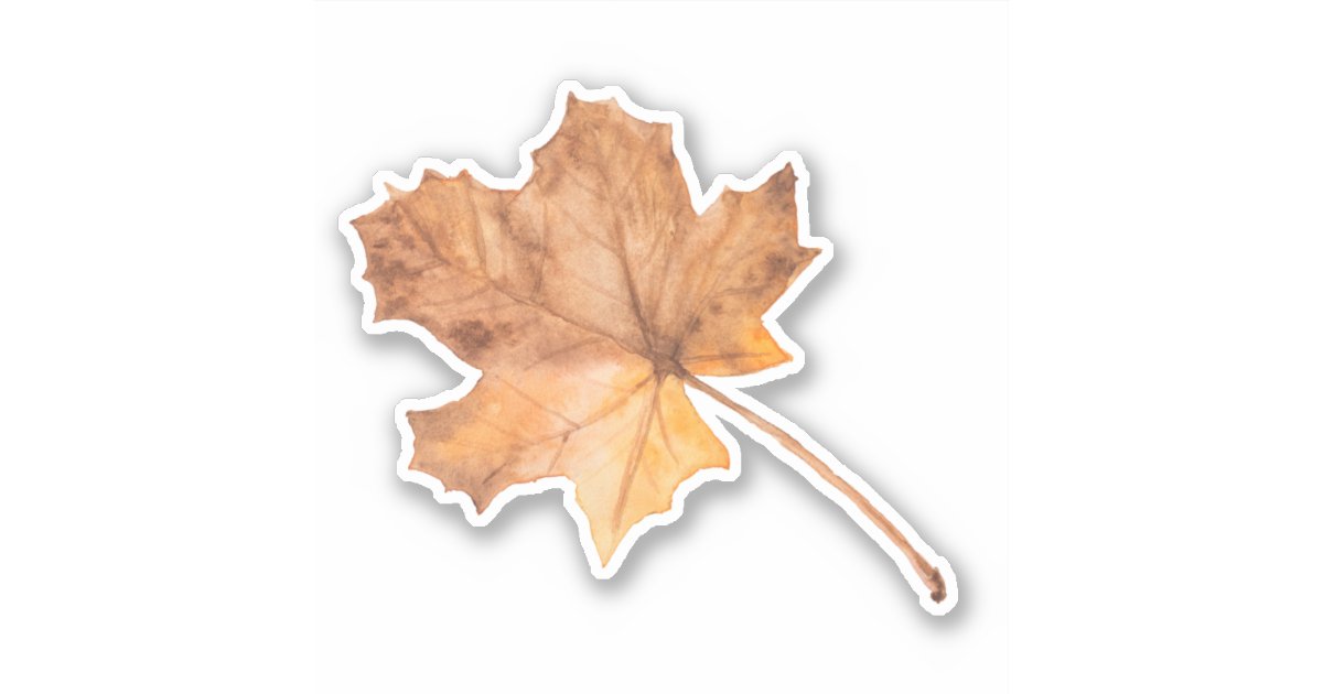 Fall Maple Leaf Vinyl cut Sticker | Zazzle