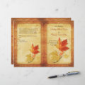 Fall Maple Leaves Wedding Program | Zazzle