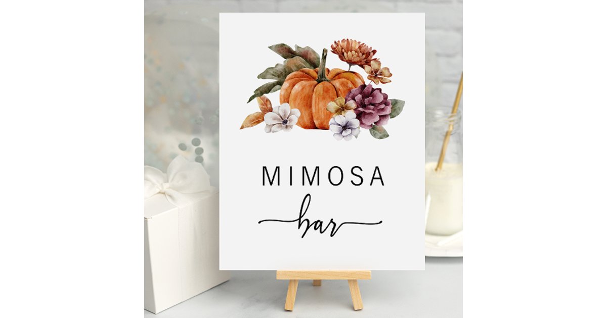 Fall Mimosa Bar Poster | Zazzle