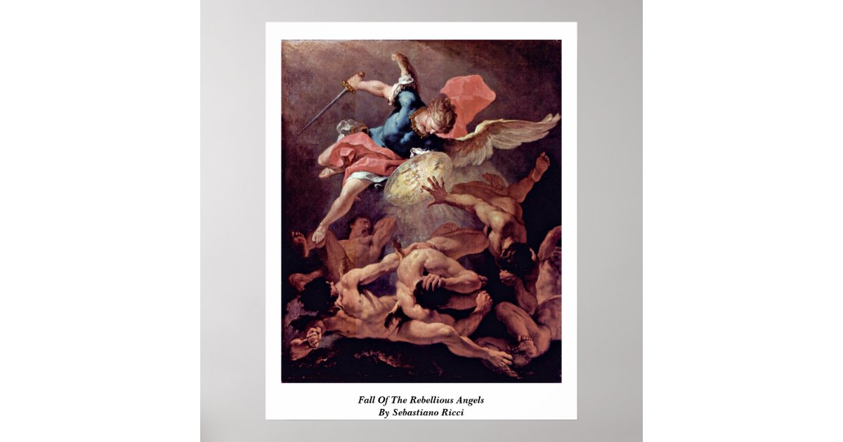 Fall Of The Rebellious Angels By Sebastiano Ricci Poster | Zazzle