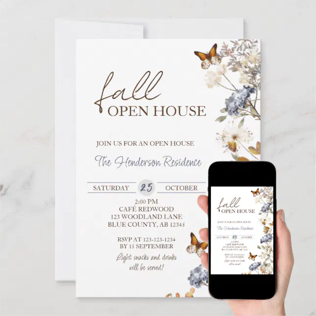 Fall Open House, Housewarming, New Home Party Invitation | Zazzle