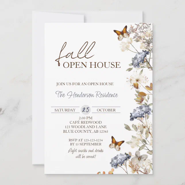 Fall Open House, Housewarming, New Home Party Invitation | Zazzle