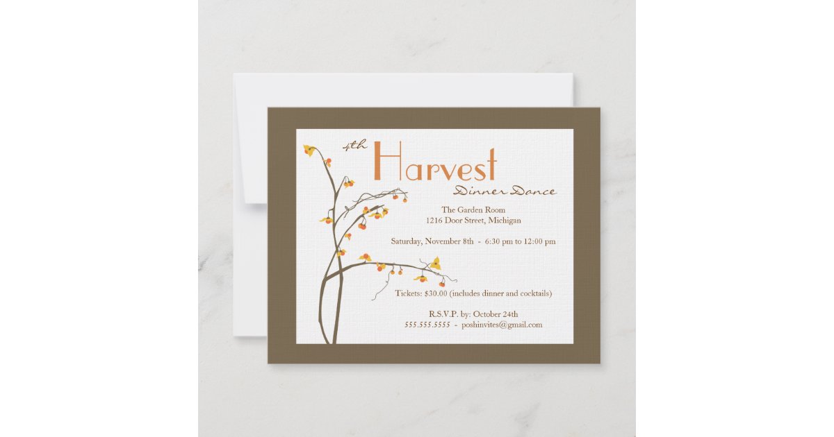 Fall or Autumn Event Invitation | Zazzle