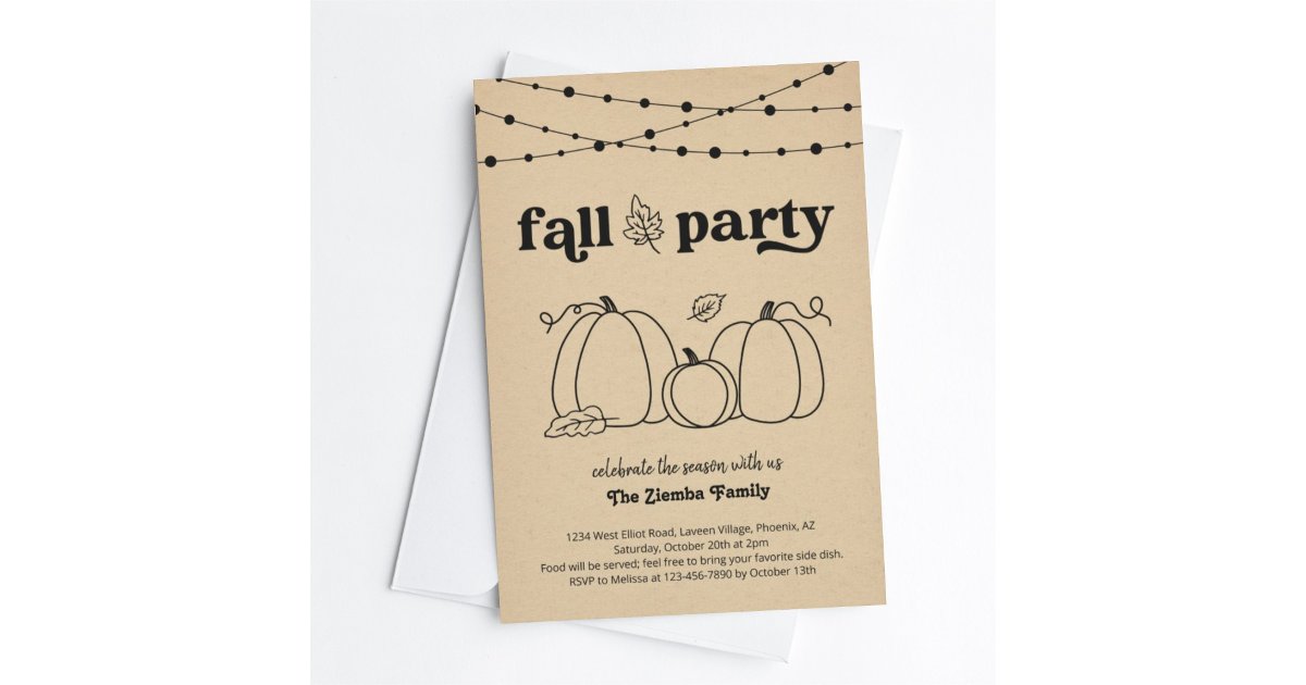 Fall Party Invitation | Zazzle