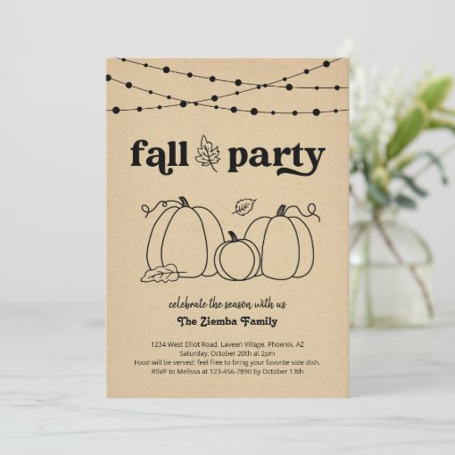 Fall Party Invitation | Zazzle