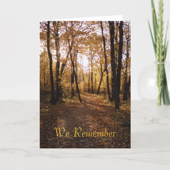 Fall path1, We Remember Card | Zazzle