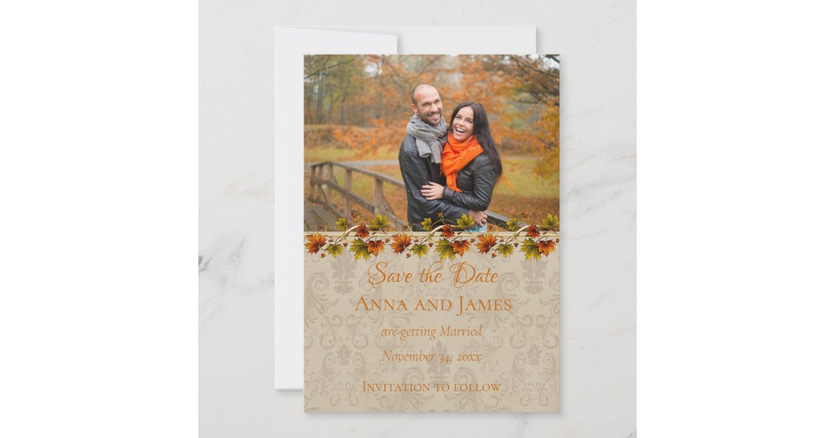 Fall Photo Save the Date | Zazzle
