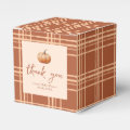 Fall Plaid A Little Pumpkin Baby Shower Favor Boxes | Zazzle