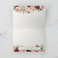 Fall Pumpkin Autumn Leaf Pink Floral Thank You Card | Zazzle