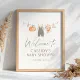 Fall Pumpkin Baby Clothes Baby Shower Welcome Sign | Zazzle