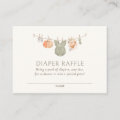 Fall Pumpkin Baby Clothes Diaper Raffle Ticket Enclosure Card | Zazzle