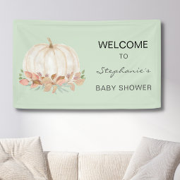 Fall Pumpkin Baby Shower Banner | Zazzle