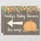 Fall Pumpkin Baby Shower Direction Sign Invitation | Zazzle