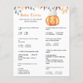 Fall pumpkin - Baby Trivia | Baby Shower Game | Zazzle
